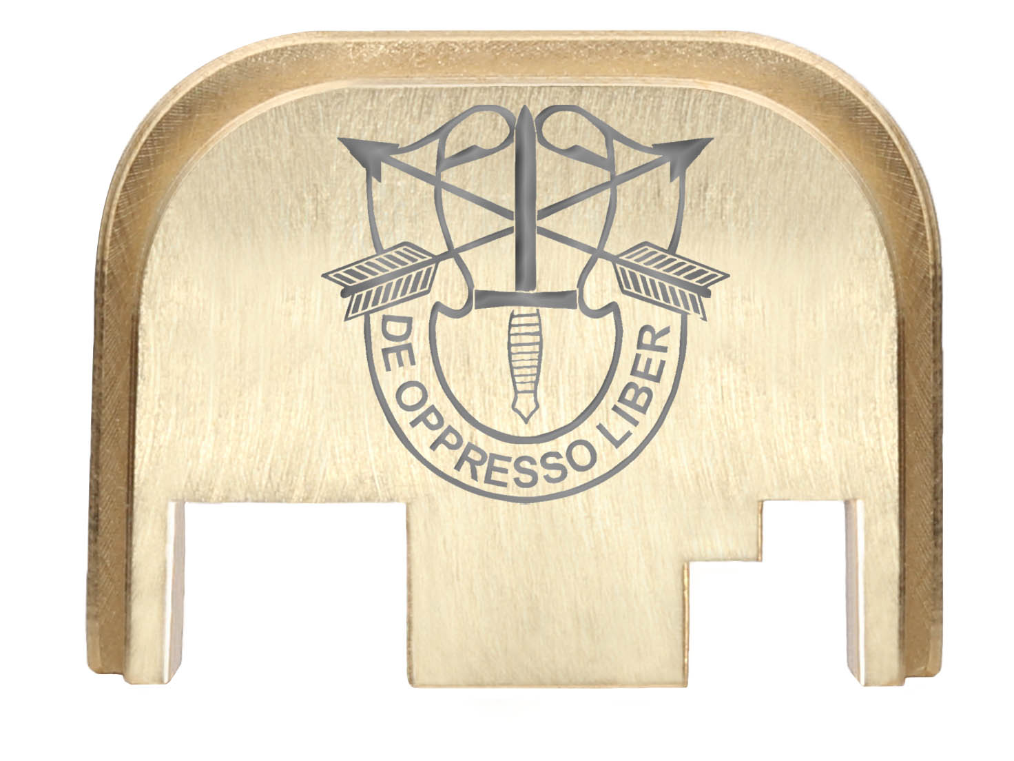 NDZ Glock 17 19 22 23 26 34 40 Gen 1-4 Brass Rear Slide Plate Silver ...