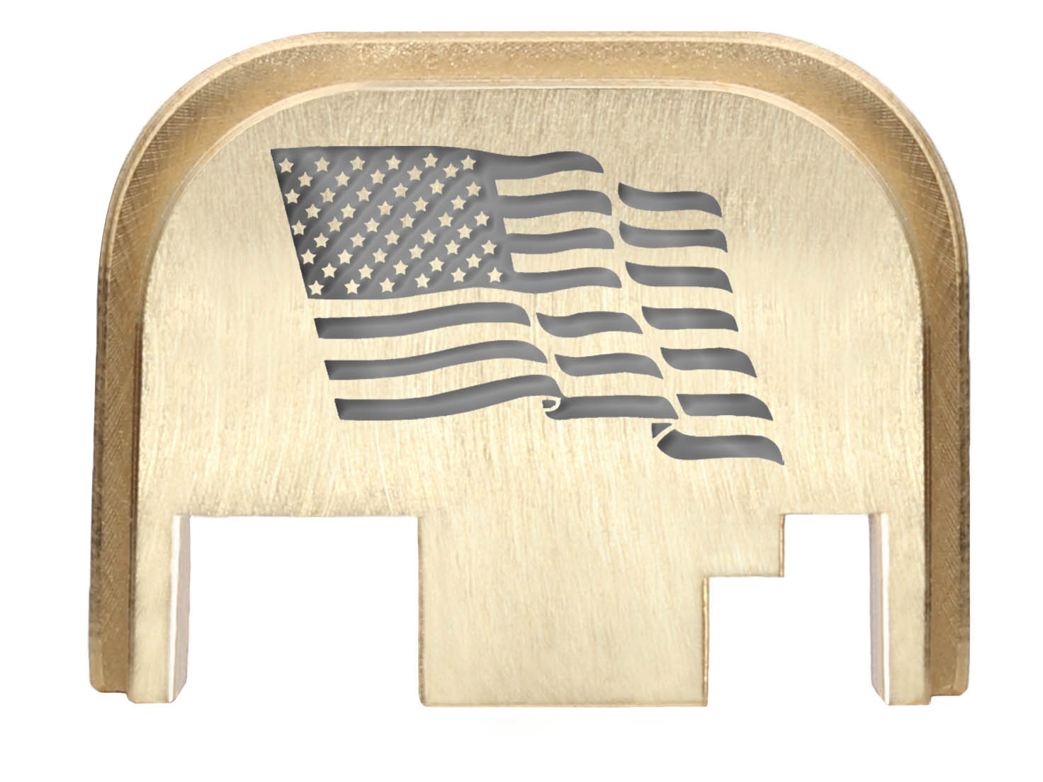 NDZ Glock 17 19 22 23 26 34 40 Gen 1-4 Brass Rear Slide Plate Silver ...