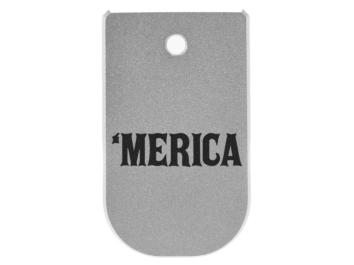 NDZ Glock 43X 48 Magazine Base Plate Aluminum Silver, Black Engravings ...