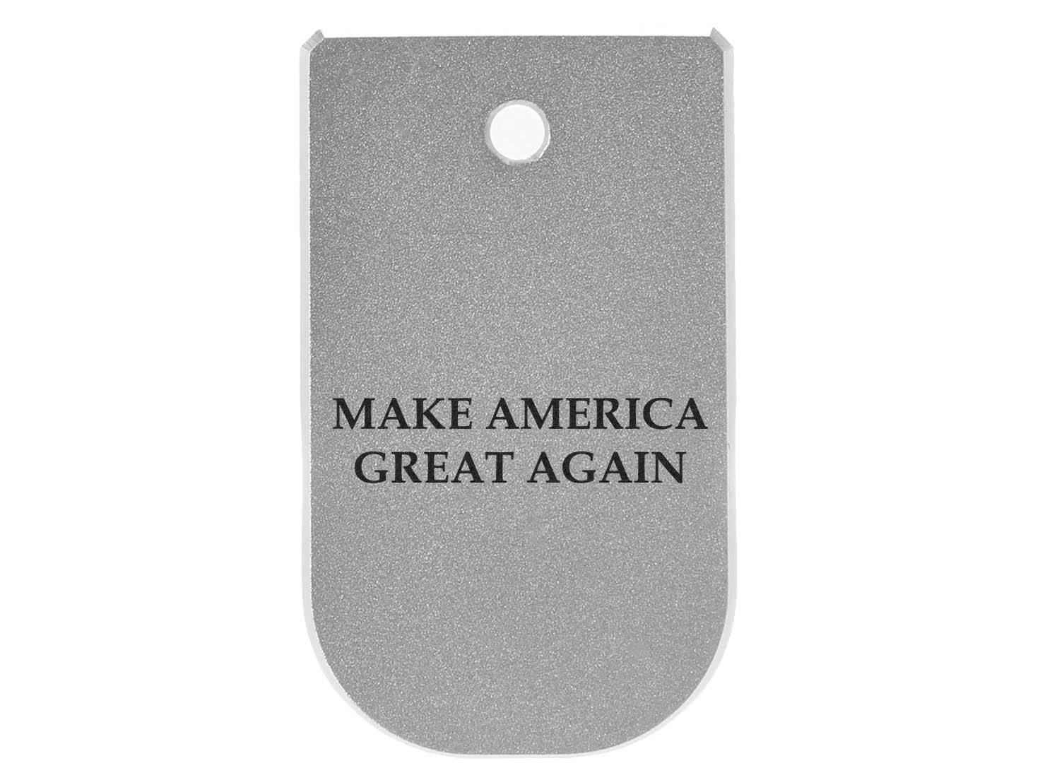 NDZ Glock 43X 48 Magazine Base Plate Aluminum Silver, Black Engravings ...