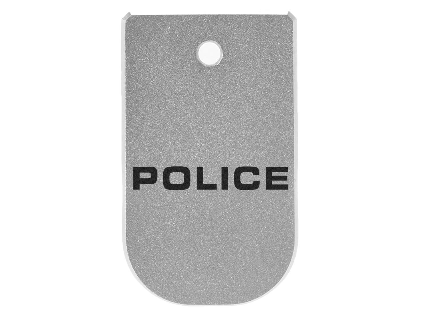 NDZ Glock 43X 48 Magazine Base Plate Aluminum Silver, Black Engravings ...