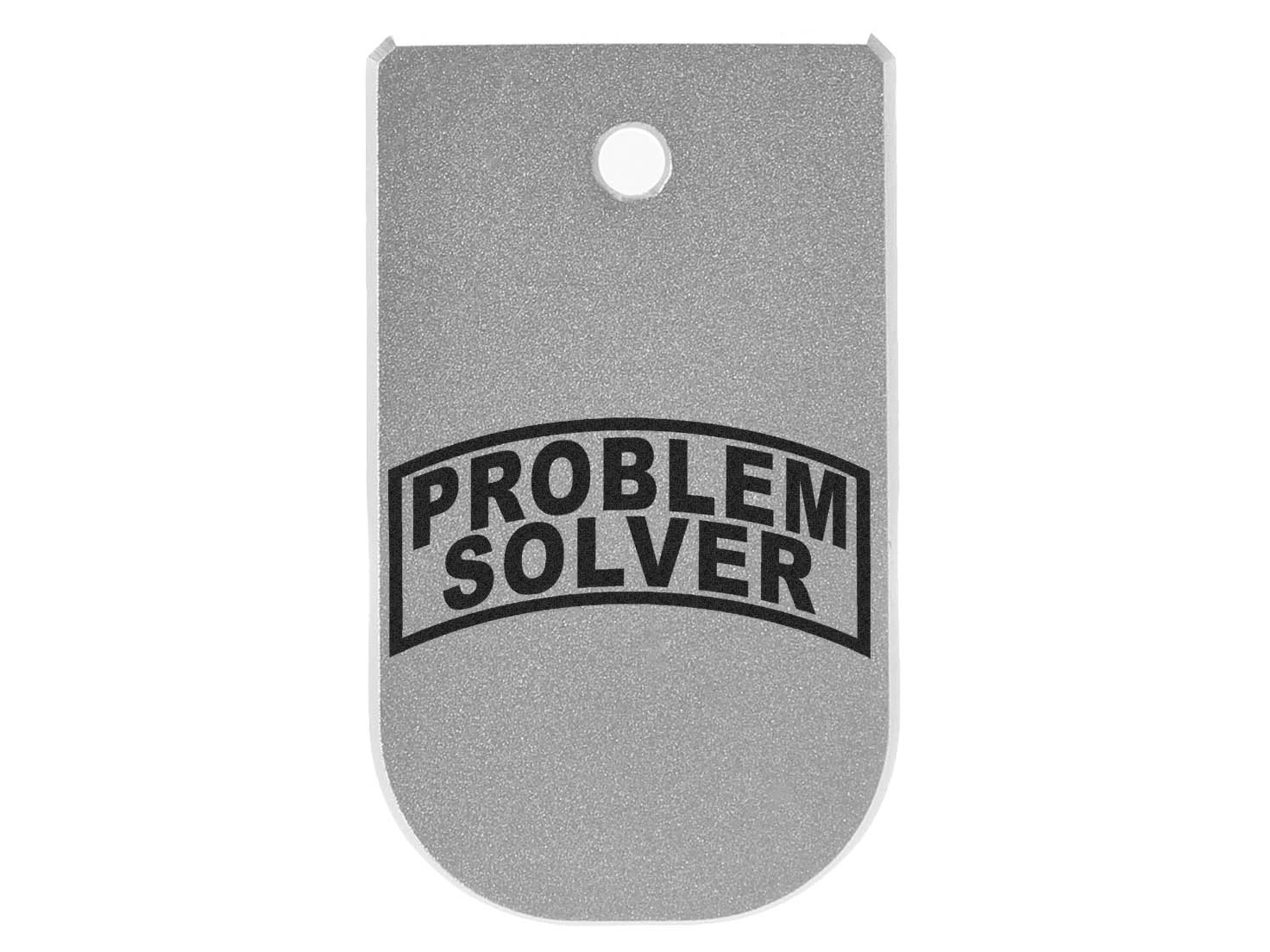 NDZ Glock 43X 48 Magazine Base Plate Aluminum Silver, Black Engravings ...