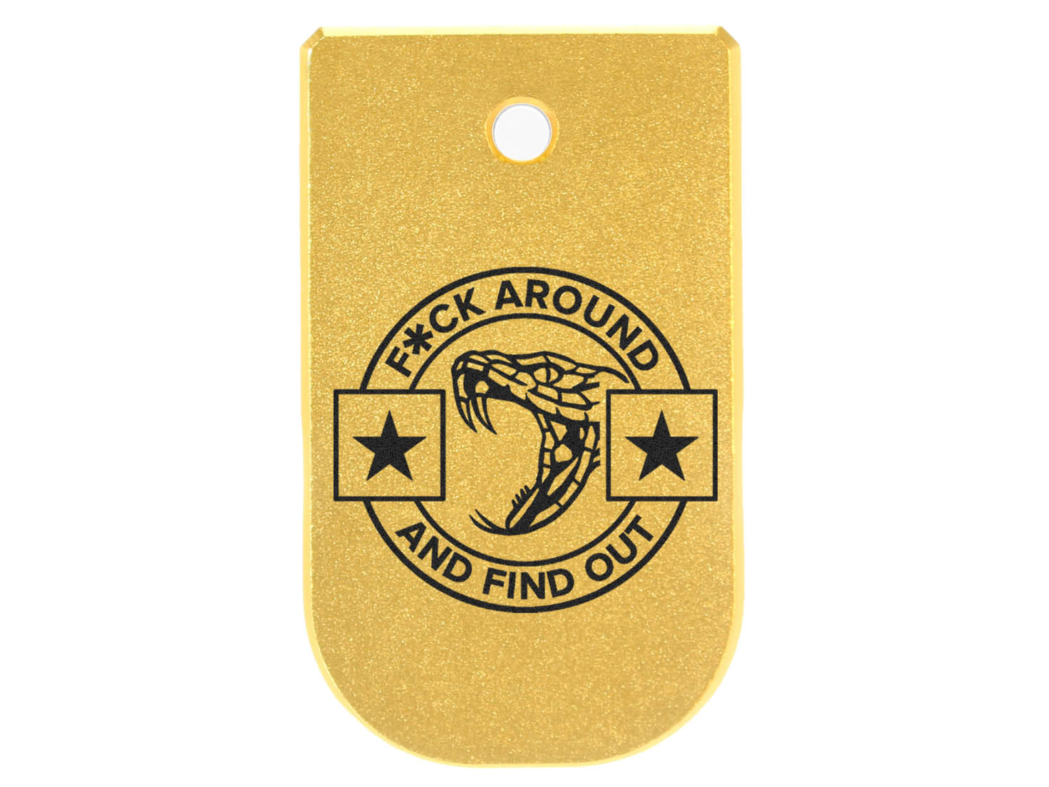 NDZ Glock 43X 48 Magazine Base Plate Aluminum Gold, Black Engravings | eBay