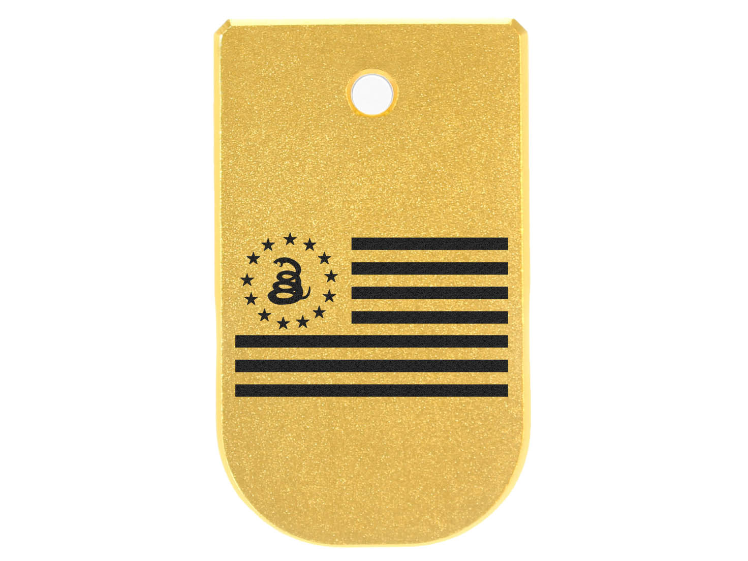 NDZ Glock 43X 48 Magazine Base Plate Aluminum Gold, Black Engravings | eBay