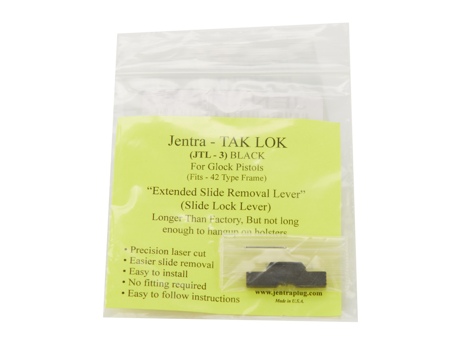Jentra Glock 43X 48 43 42 Extended Slide Lock Lever Tak Lok ESLL Steel ...